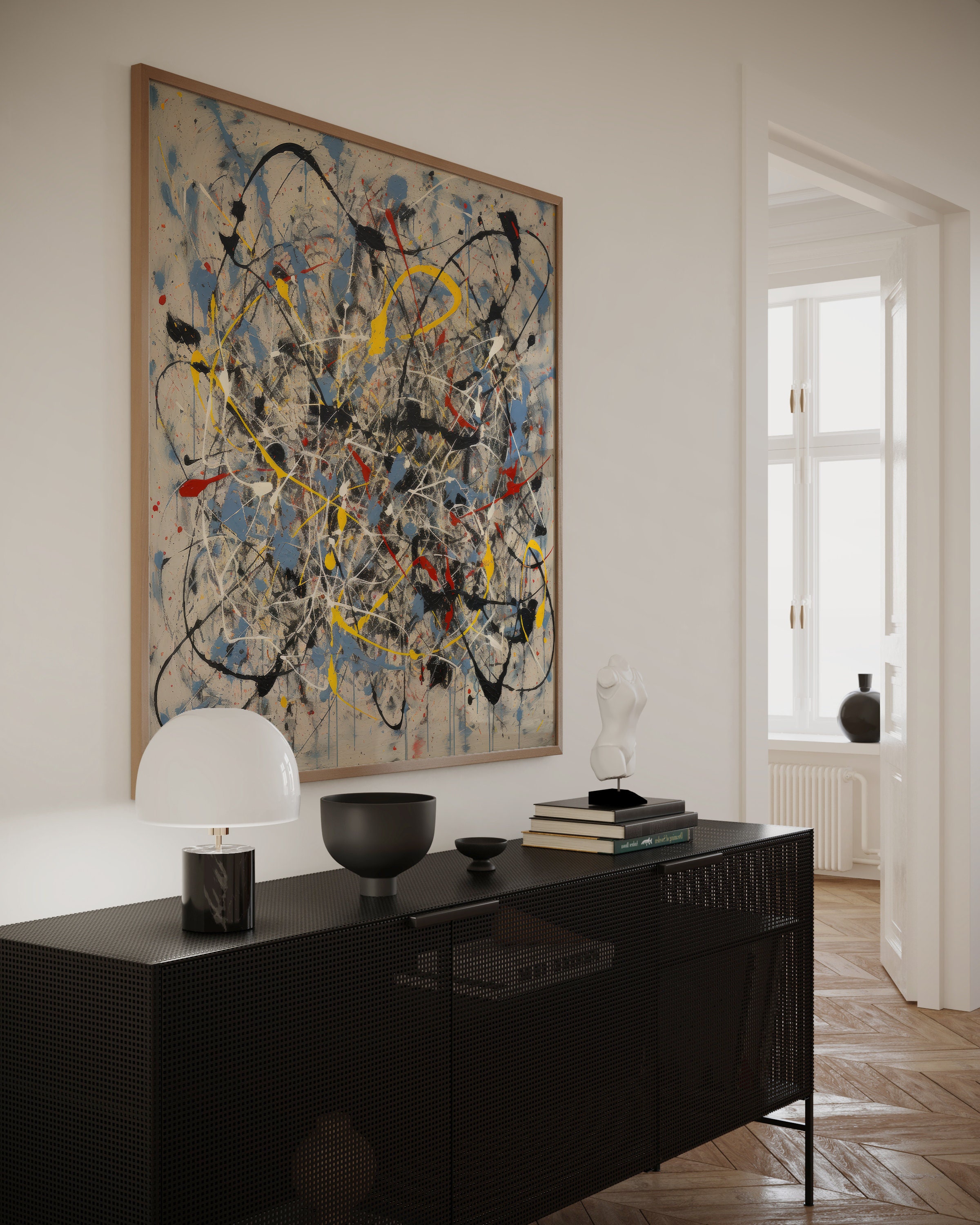 Jackson Pollock Style Abstract Expressionist Modern Minimal ...