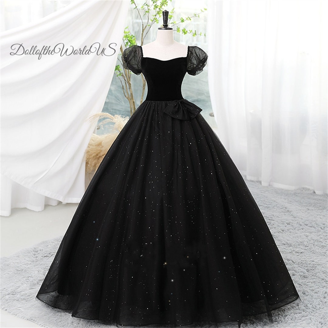 Luxury Black Starry Night Prom Dress Sparkling Sweetheart - Etsy