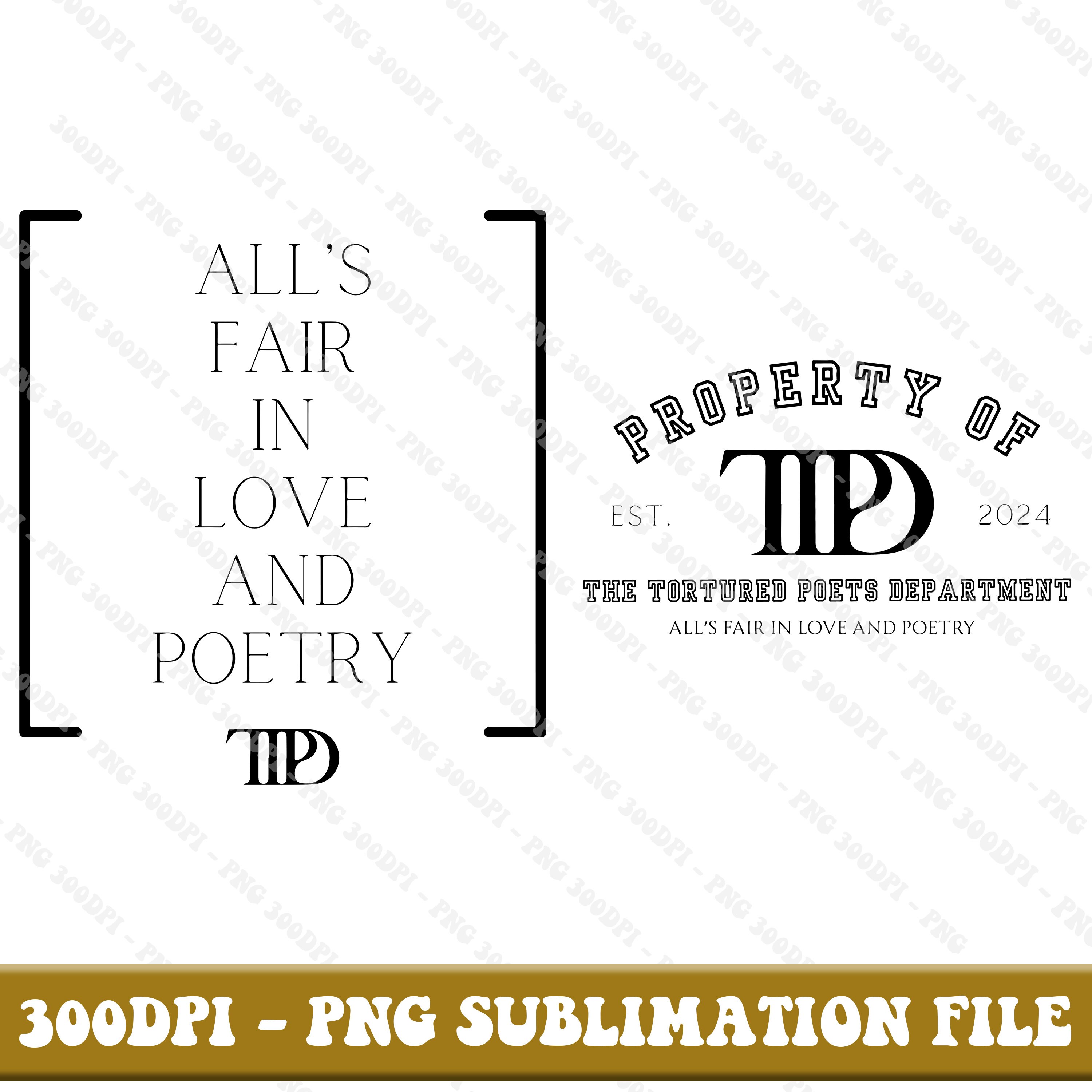 Alls Fair in Love and Poetry Png, the Tortured Poets Department Png ...