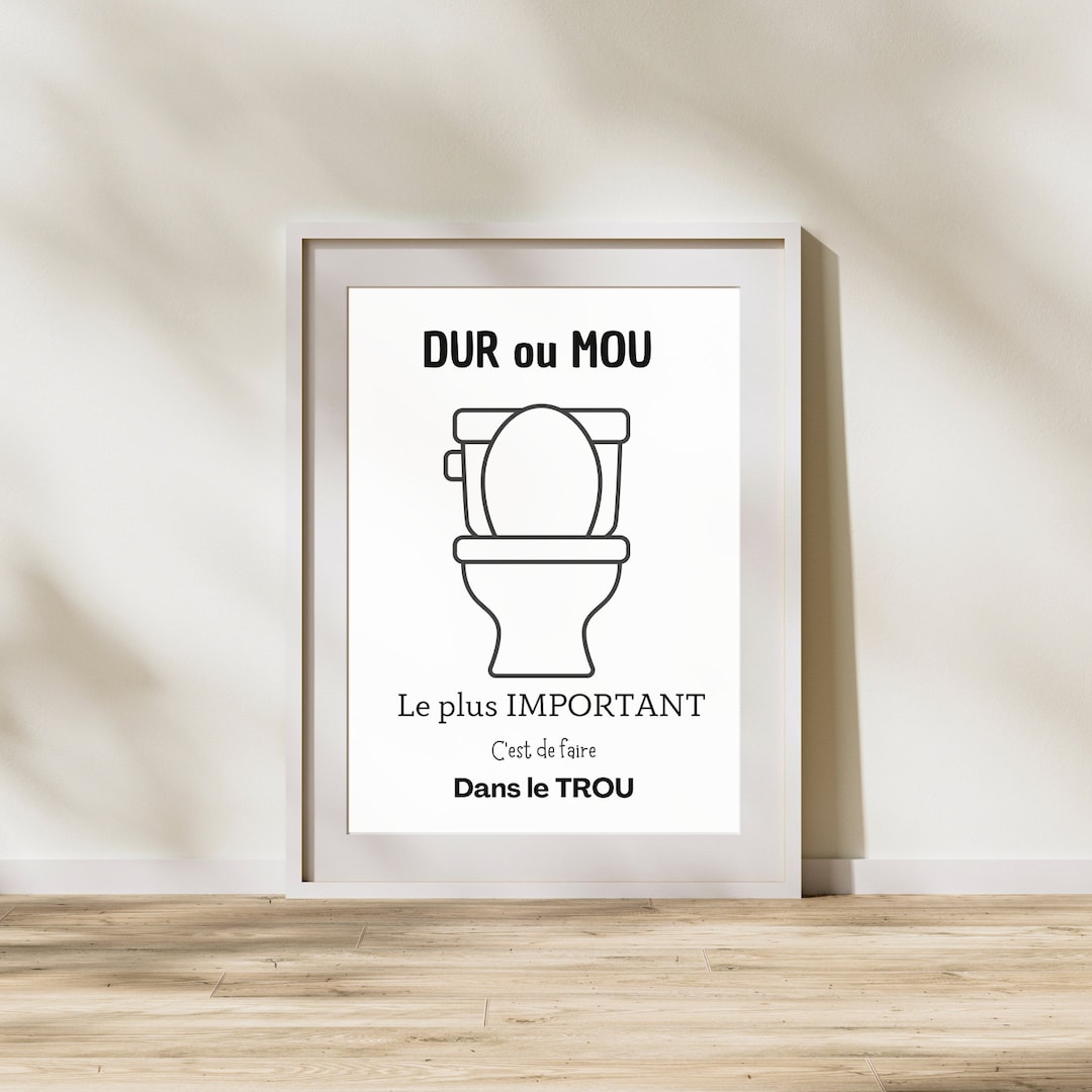 Humorous WC Poster - WC Poster - Toilet Poster - Toilet Decoration ...