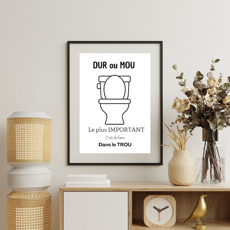 Humorous WC Poster WC Poster Toilet Poster Toilet Decoration Airbnb ...