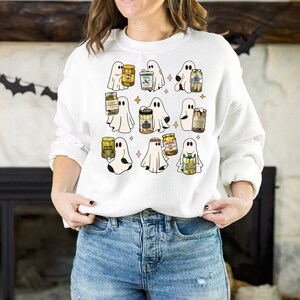 Ghost Canned Pickles Sweatshirt, Cute Ghost Sweater, Pickle Jar Shirt ...