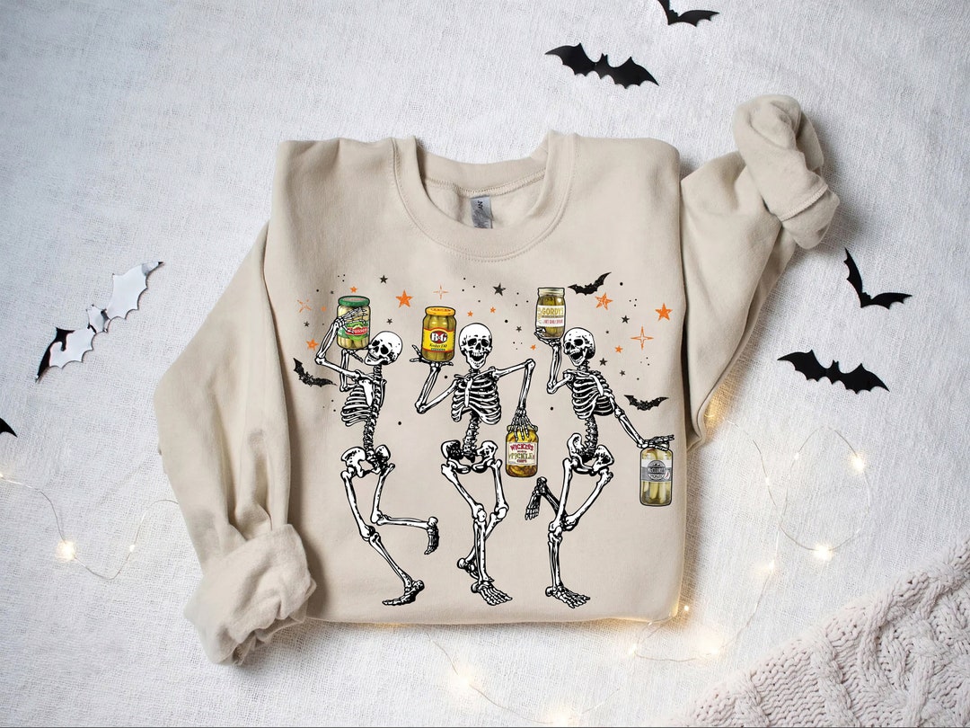 Skeleton Pickle Sweatshirt, Canned Pickles Sweatshirt, Skeleton Shirt ...