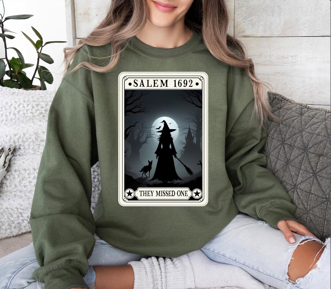 Salem Tarot Card Shirt, 1692 They Missed One Sweatshirt, Halloween ...