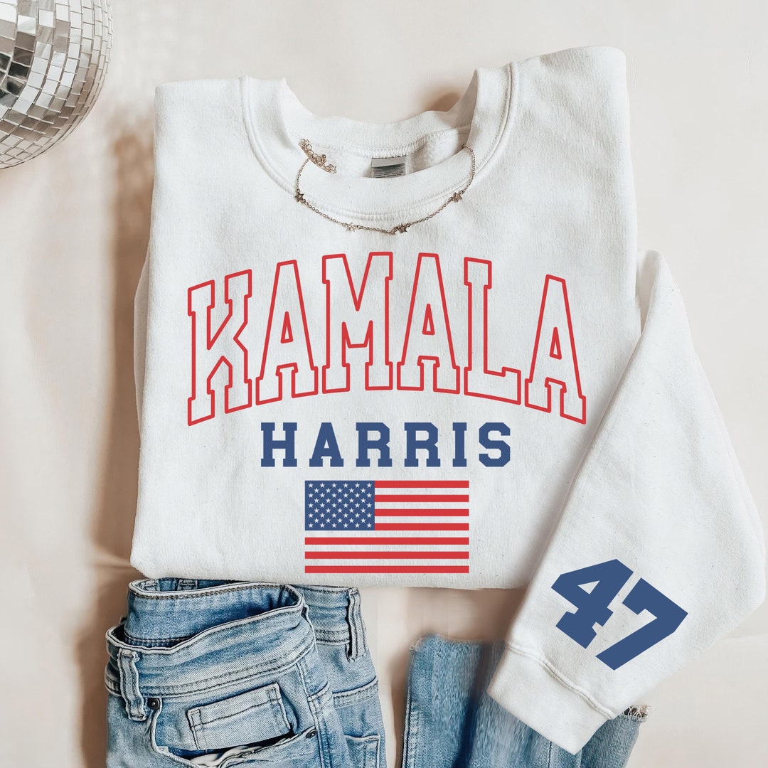 Kamala Harris 47 Sweatshirt, Harris Walz College Sweatshirt, Harris ...