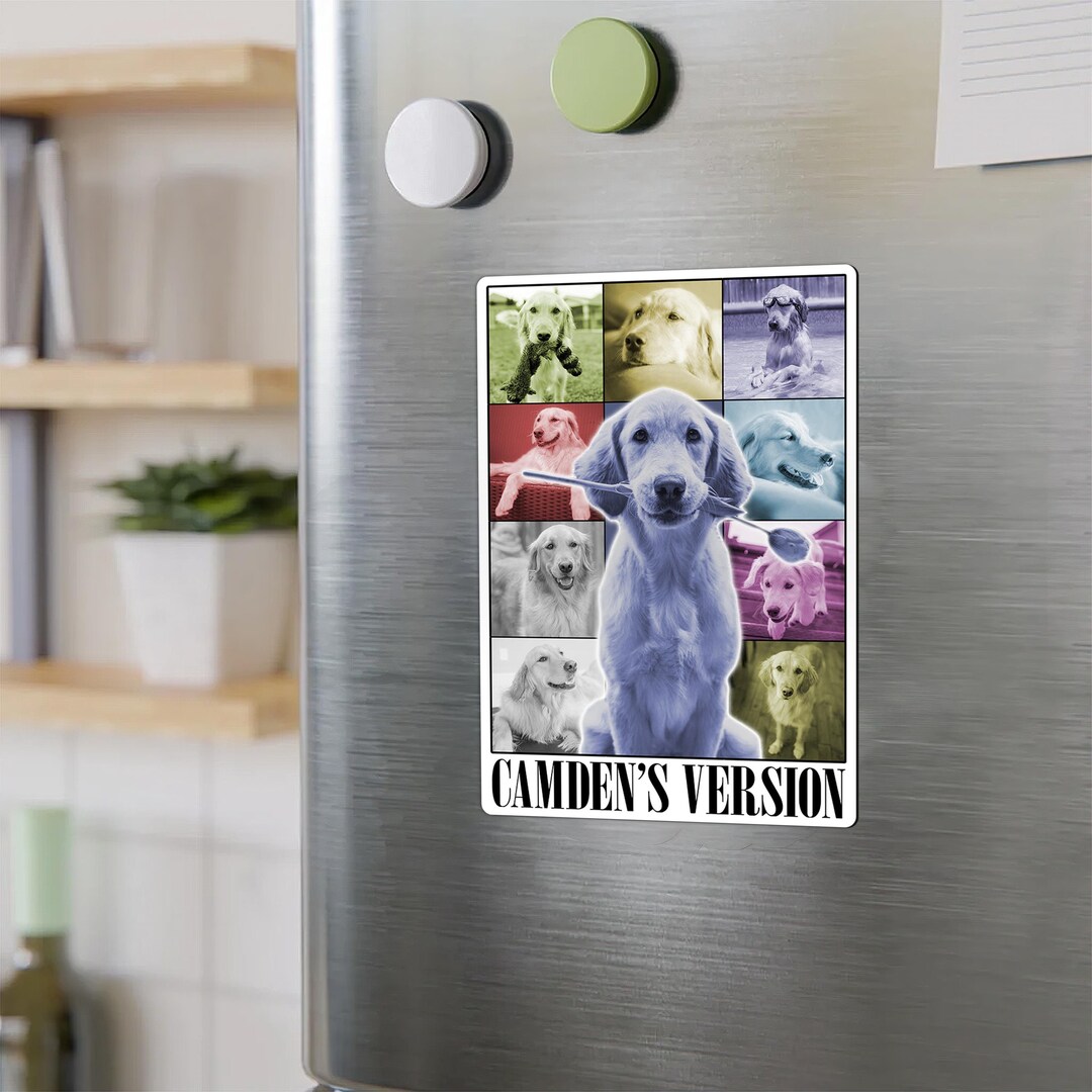 Custom Dog Photos Magnet, Personalized Photo Dogs Magnet, Fridge Magnet ...