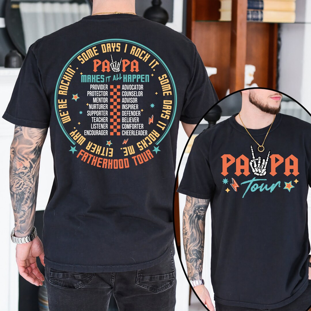 Papa Tour Shirt, the Fatherhood Tour Shirt, Funny Dad Shirt, Father's ...