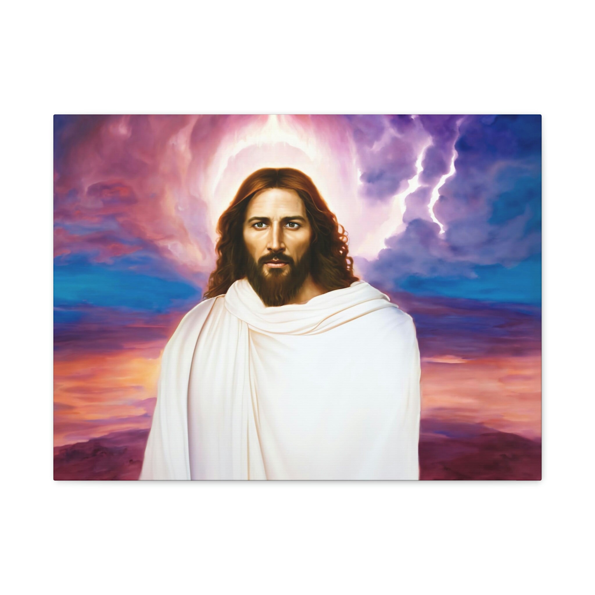 Jesus Christ Art Canvas LDS Art Christian Art He Lives - Etsy