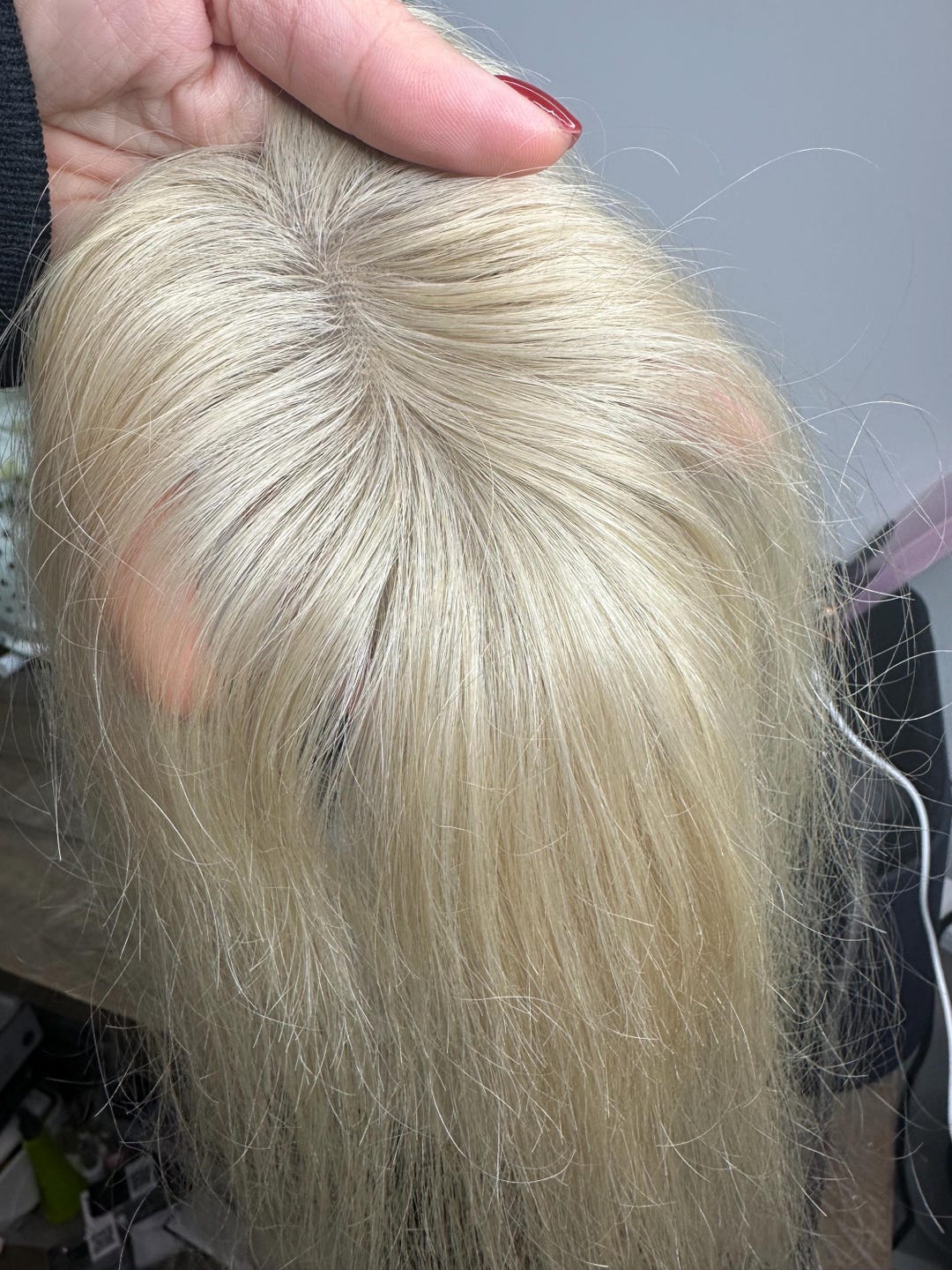 Lavia, Pearl Blonde Pico Hair Topper, Full Handtied, Real Human Hair ...