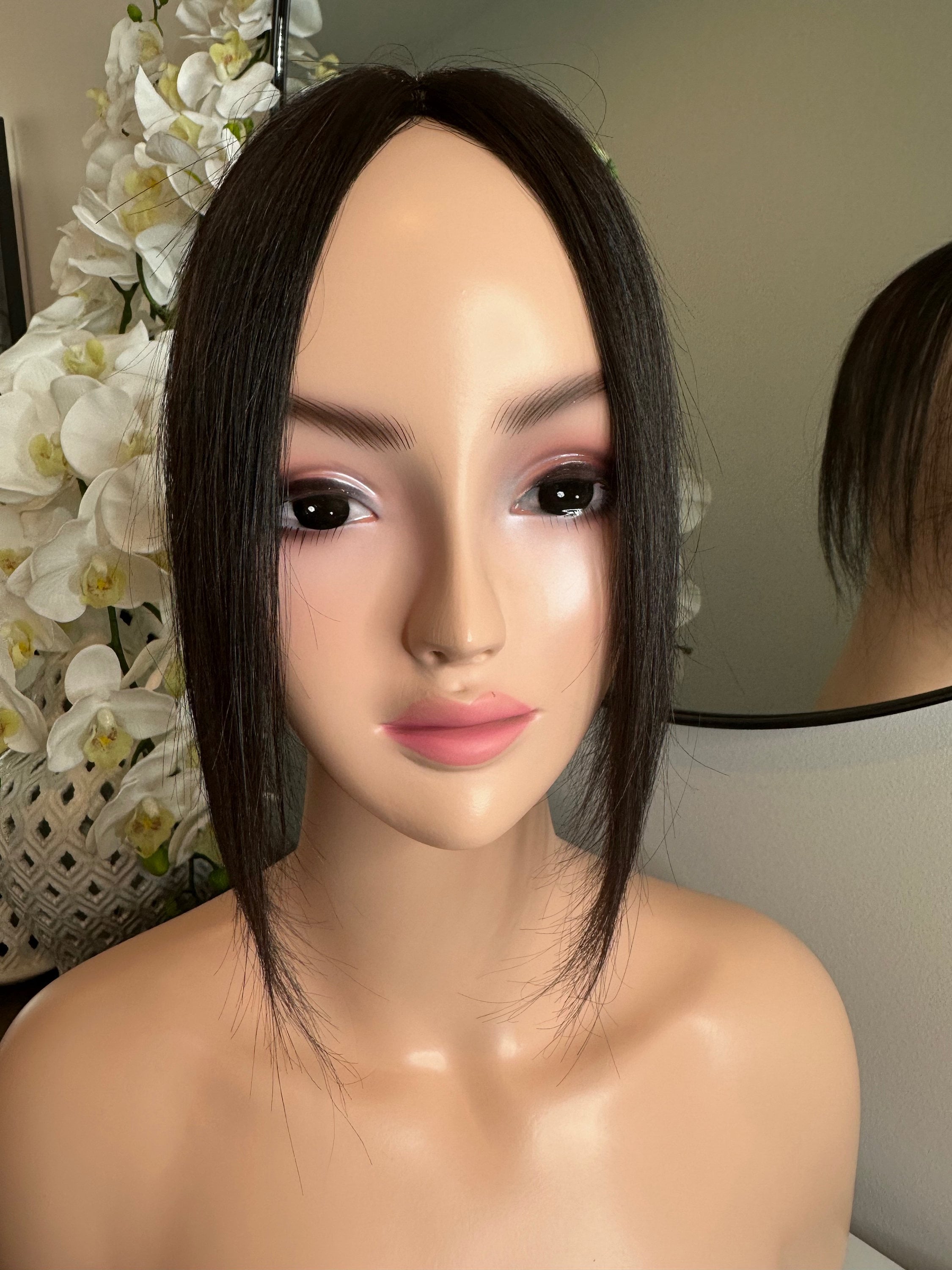 Lavia, Handmade Silk Based Mini Hair Topper, Real Human Hair, Best for ...