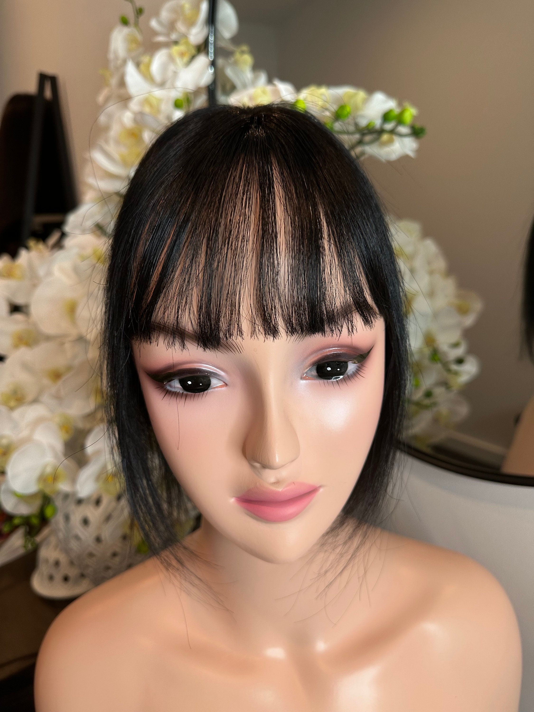 Lavia, Silk Based Mini Hair Topper Plus With Fringe, Best for Hair ...