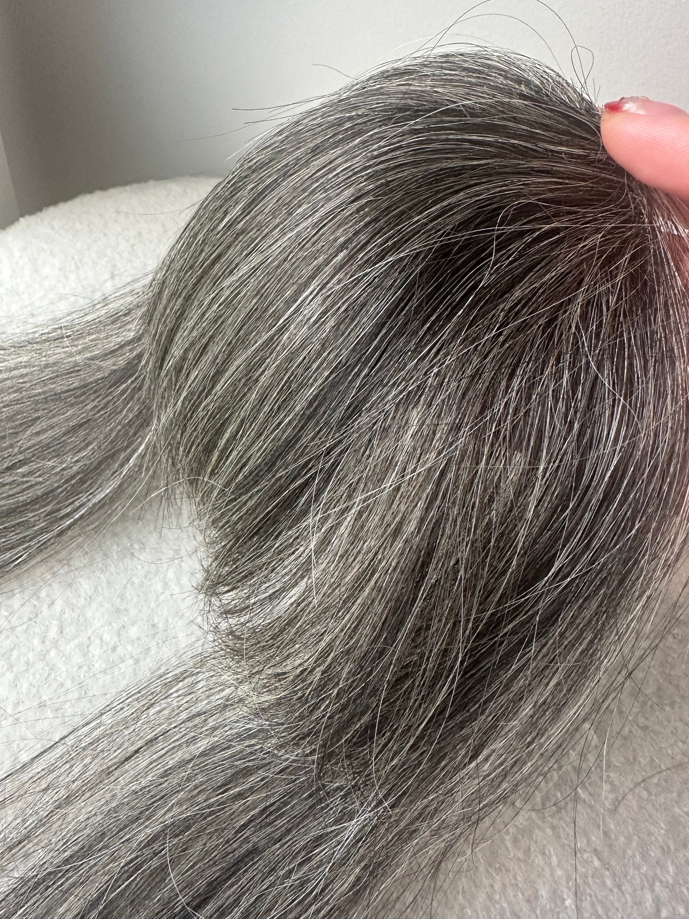 Lavia - Handmade Thick Salt and Pepper Front Hair Bangs, Real Human ...