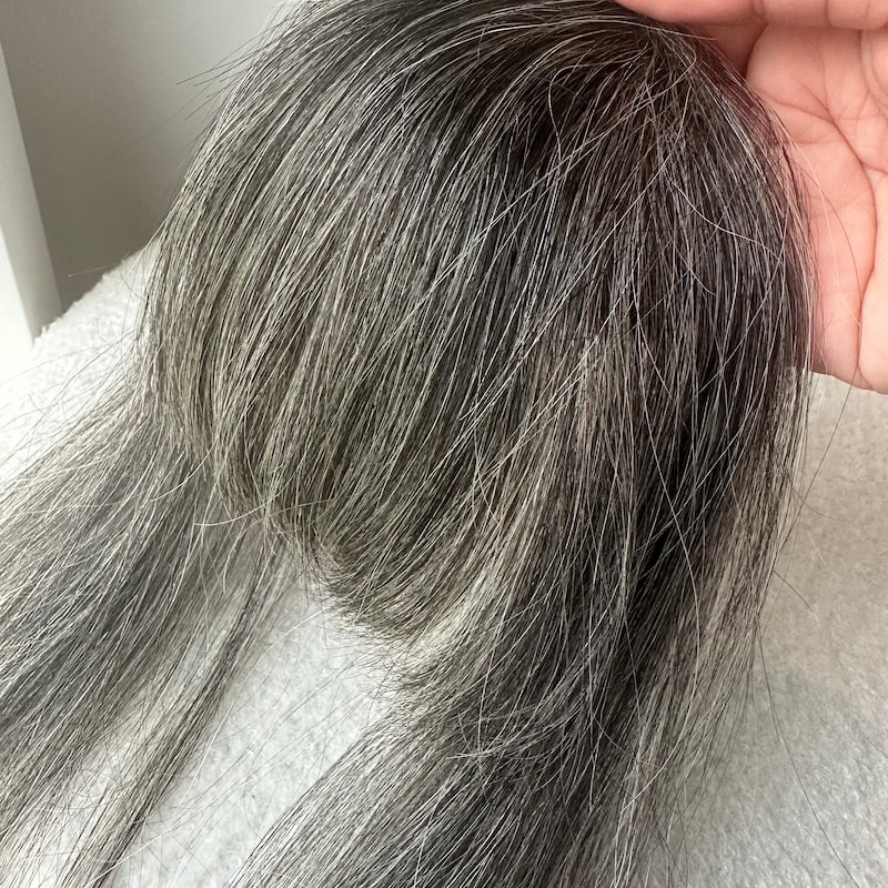 Grey Wig Human Hair Bangs - Etsy