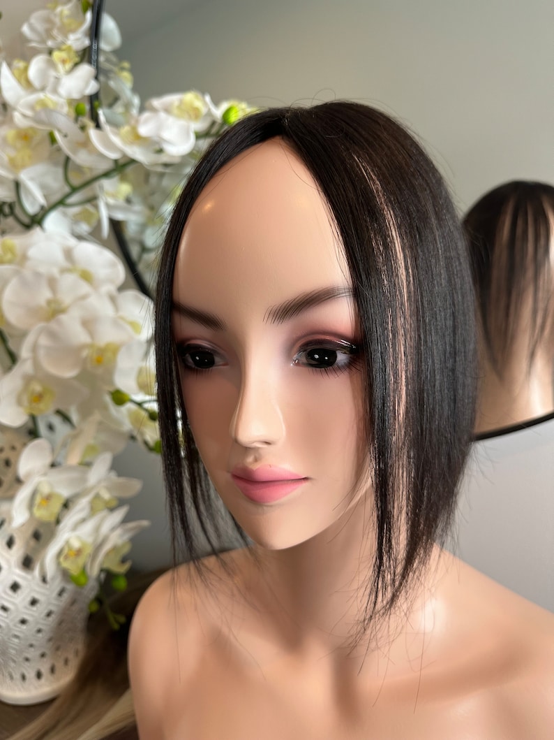 Lavia, Handmade Silk Based Mini Hair Topper, Real Human Hair, Best for ...