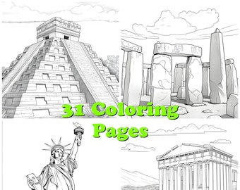 united states landmarks coloring pages
