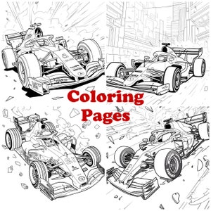 formula one coloring pages