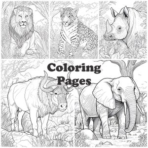 african rainforest animals coloring pages