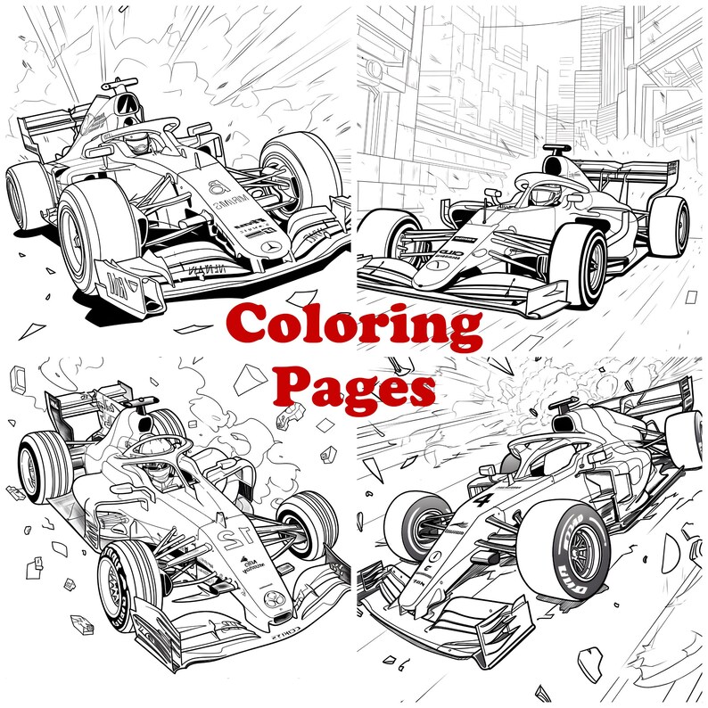Race Car Coloring Pages, Racing Colouring Sheets, Racer Coloring Book ...