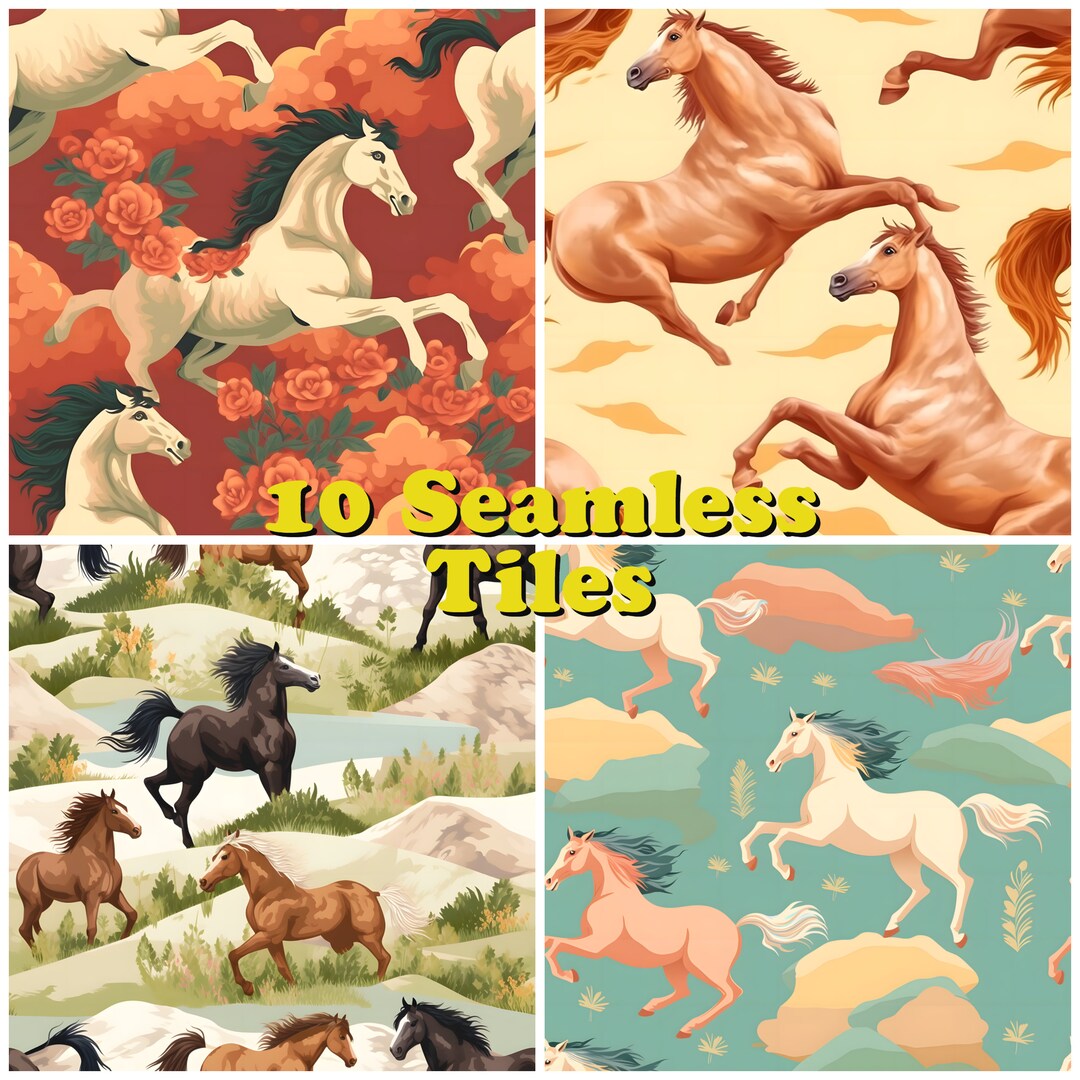 Horse Patterns, Horse Repeat Pattern, Horse Prints, Horse Tiled ...