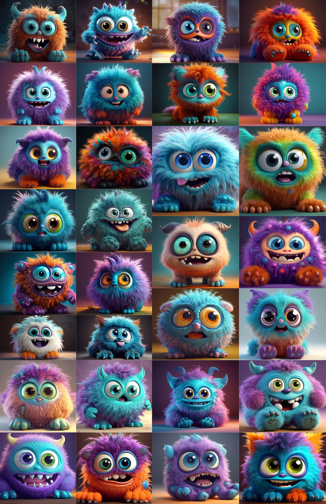 Cute Little Monster Background Wallpapers, Pixar Style, Fantasy Art ...