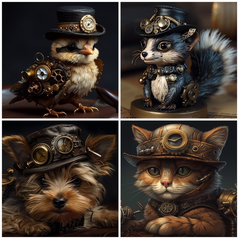 Steampunk Babies Collection, Steampunk Animals, Steampunk Background ...