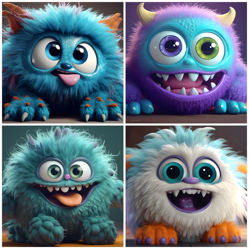 Cute Little Monster Background Wallpapers, Pixar Style, Fantasy Art ...