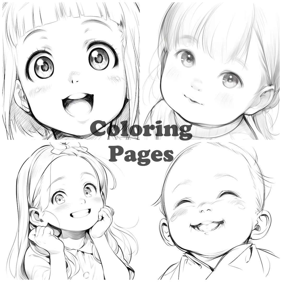 Anime Kids Coloring Pages, Anime Kids Coloring Sheets, Anime Kids ...