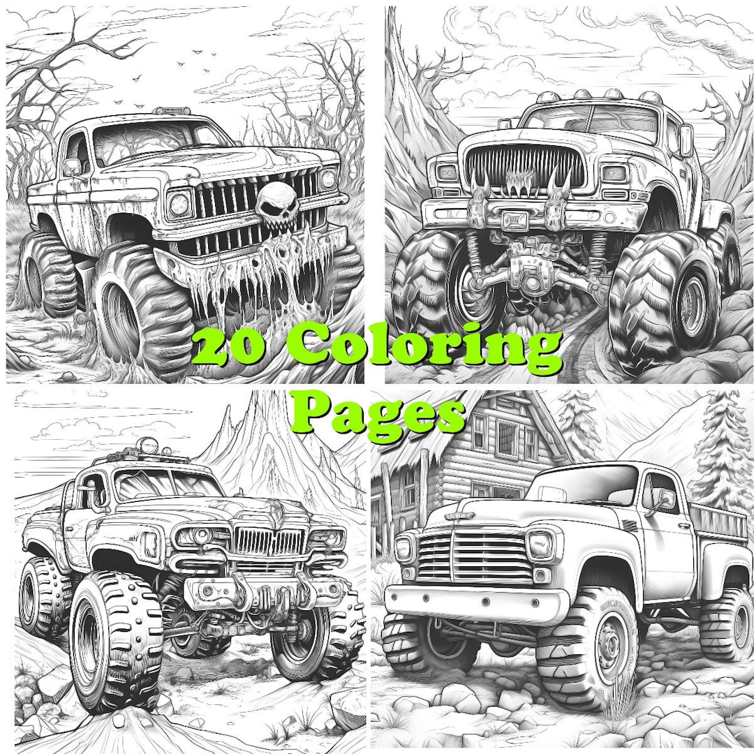 Truck Coloring Pages, Truck Coloring Sheets, Pickup, Trucks, Van, Lorry ...