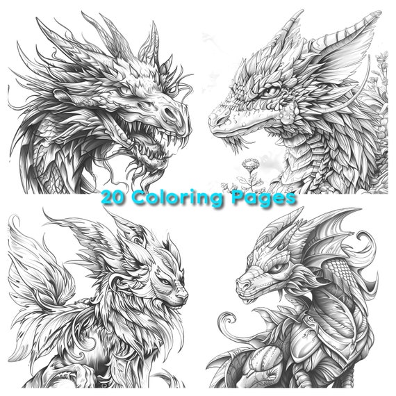 Fantasy Animals Coloring Pages Imaginary Creatures | Free Coloring