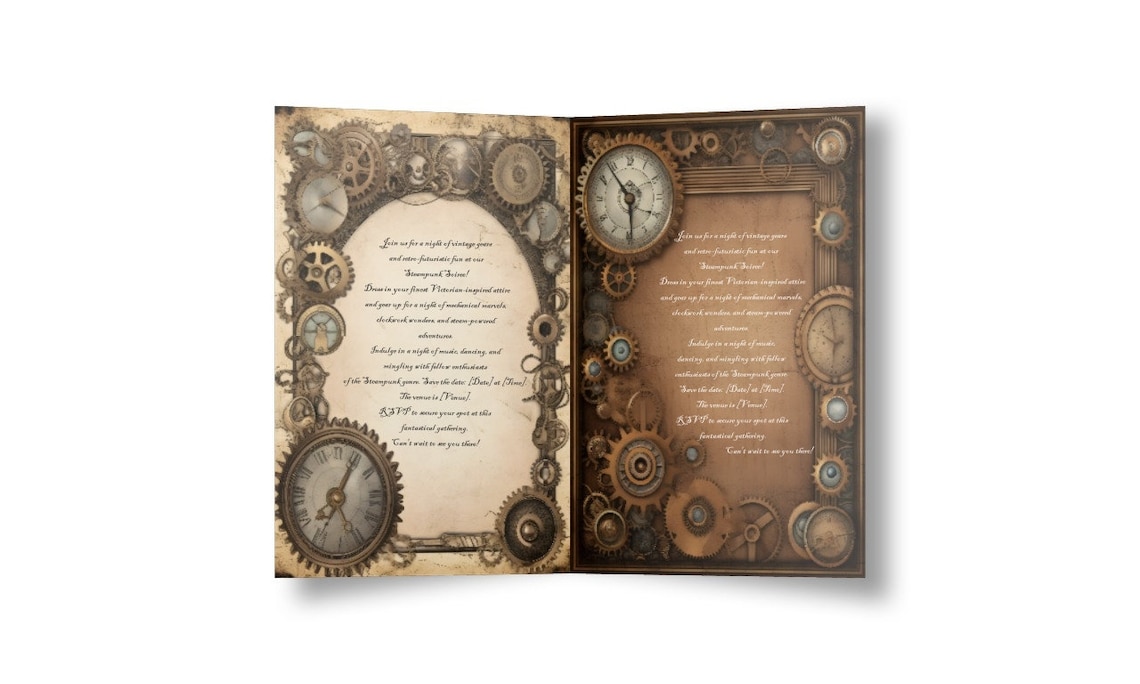 Steampunk Border Paper Collection for Invitations, Functions or Art - Etsy