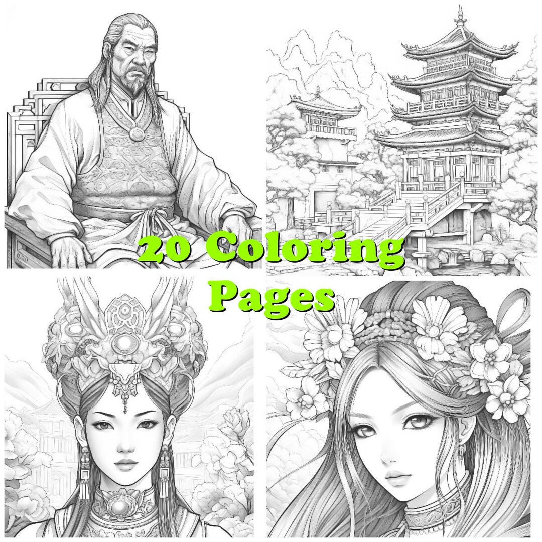 Asian Dynasty Coloring Pages, Eastern Dynasty Colouring Sheets ...