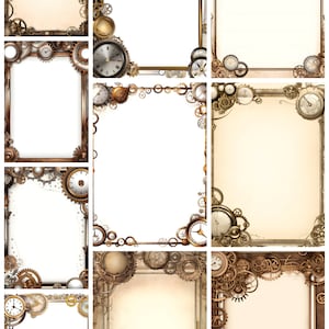 Steampunk Border Paper Collection 2 for Invitations, Functions or Art ...