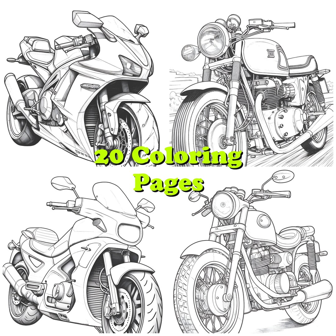 Motorcycle Coloring Pages, Motorbike Coloring Sheet, Motorcycle ...