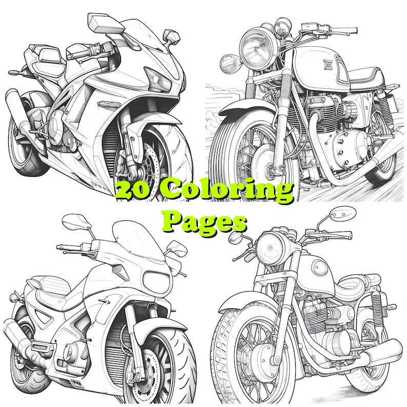 Motorcycle Coloring Pages, Motorbike Coloring Sheet, Motorcycle ...