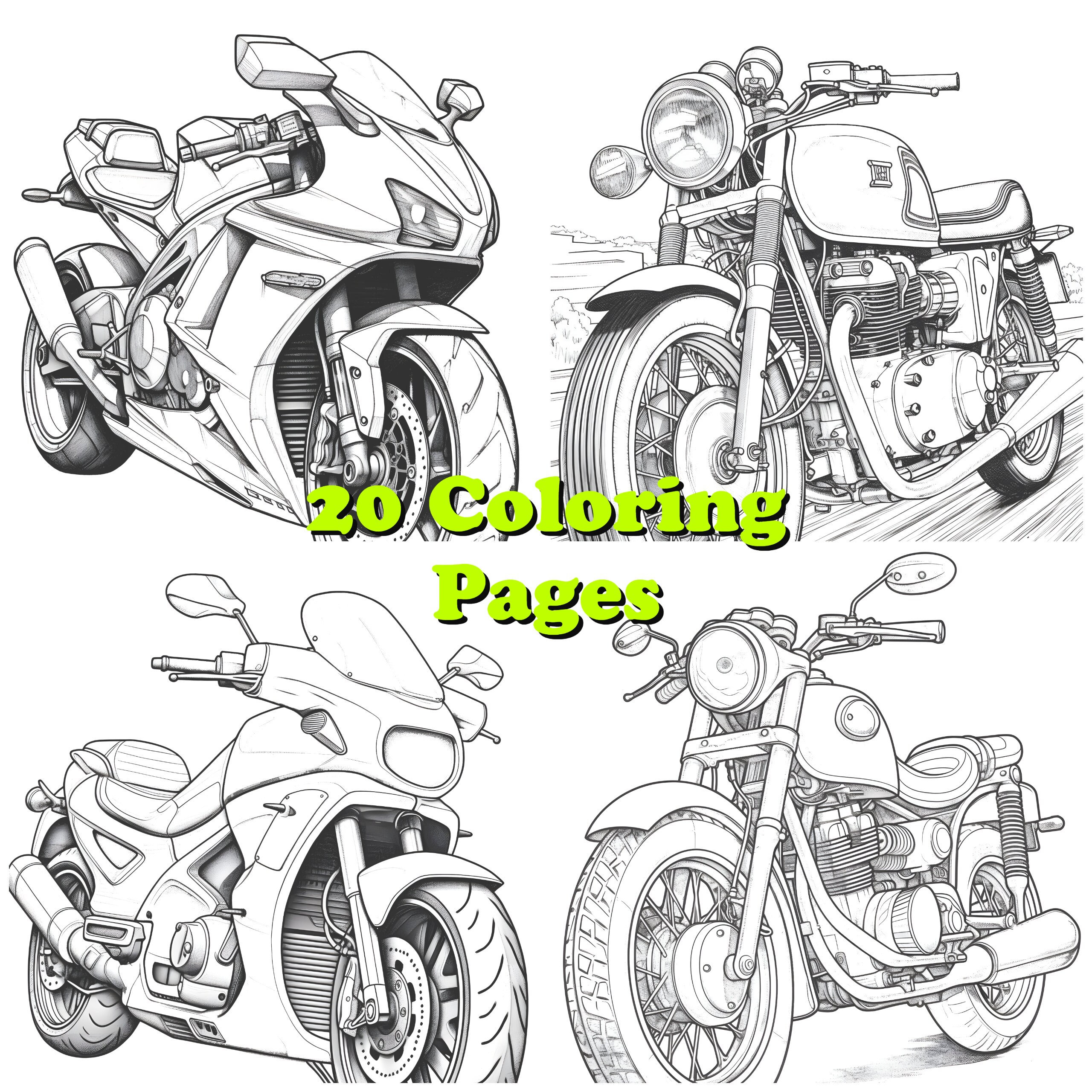 Motorcycle Coloring Pages, Motorbike Coloring Sheet, Motorcycle ...