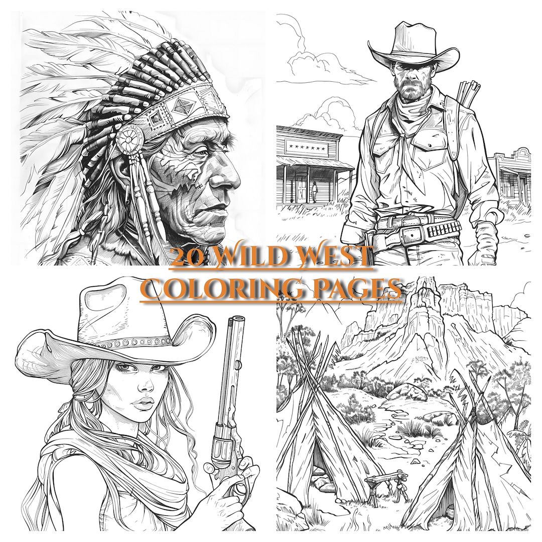 Wild West 2 Coloring Pages, Wild West 2 Coloring Sheet, Cowboy Coloring ...
