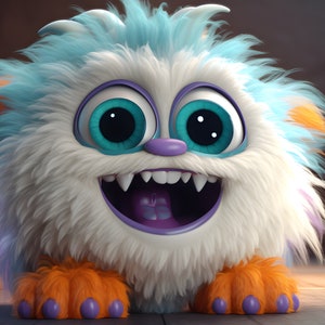 Cute Little Monster Background Wallpapers, Pixar Style, Fantasy Art ...
