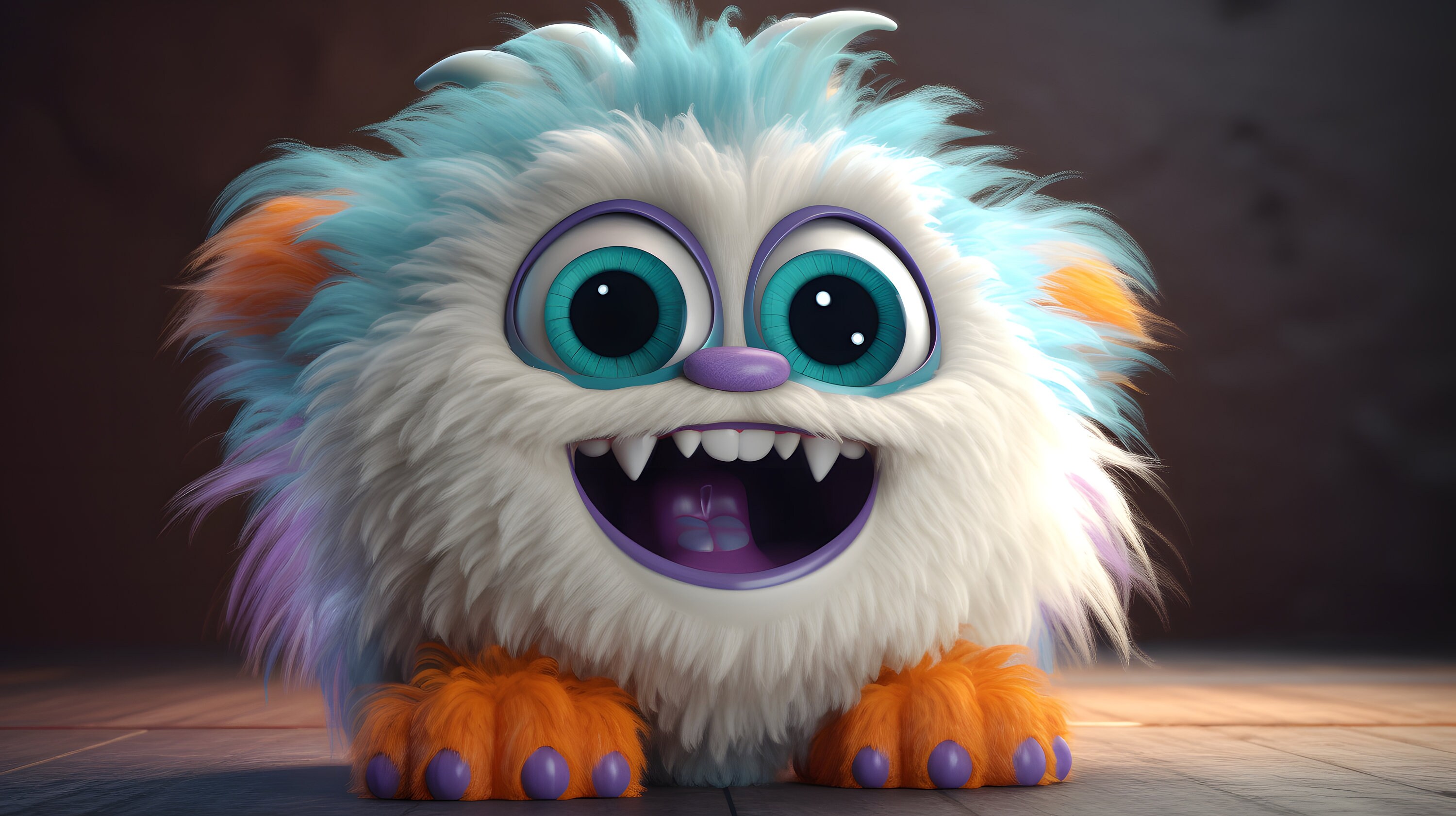 Cute Little Monster Background Wallpapers, Pixar Style, Fantasy Art ...