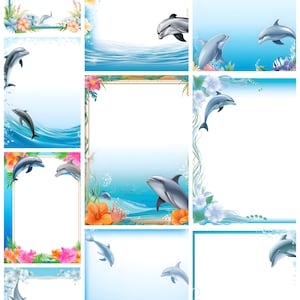 Dolphin Border Paper Collection for Invitations, Functions or Art ...