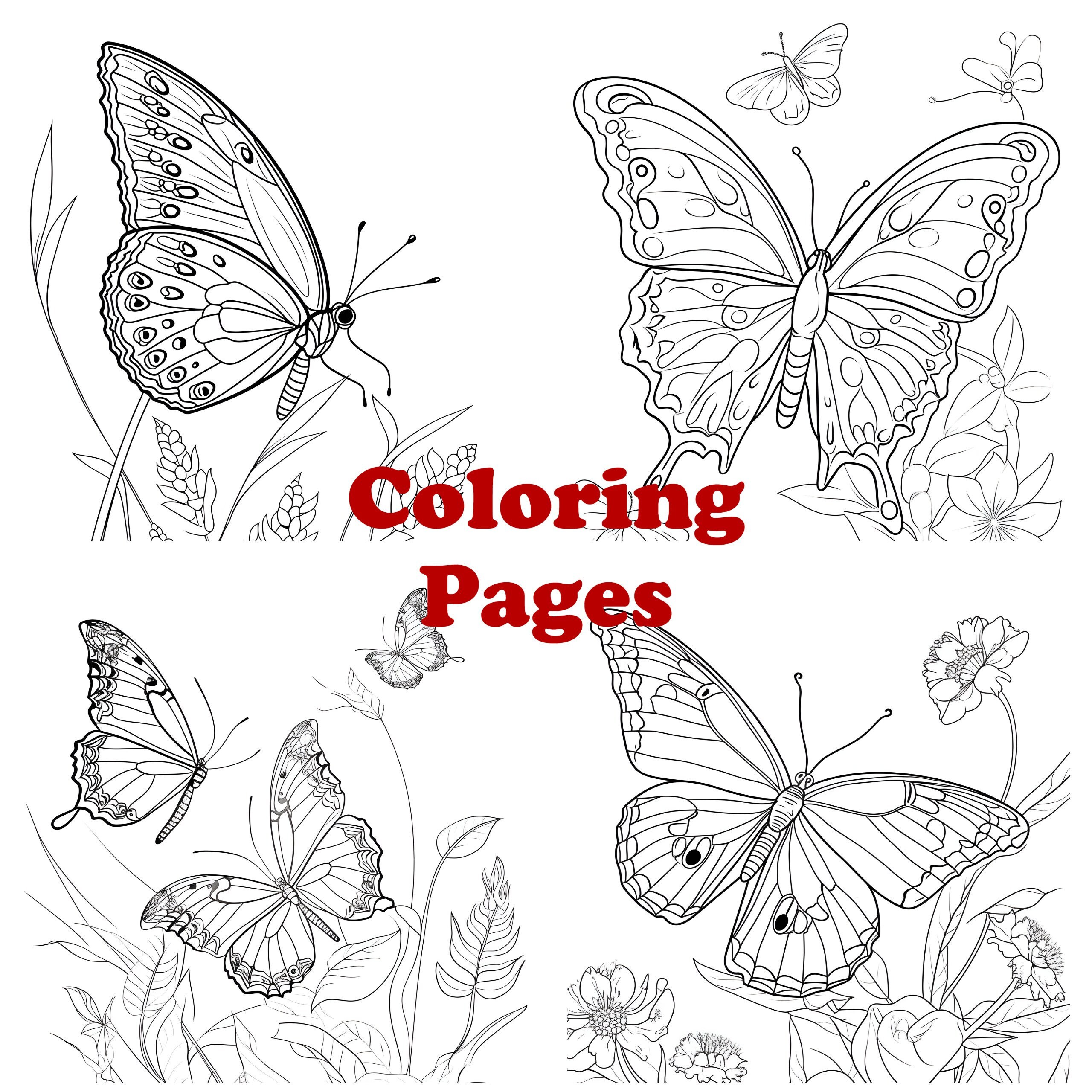 Butterfly Coloring Pages, Butterfly Coloring Sheets, Butterflies ...