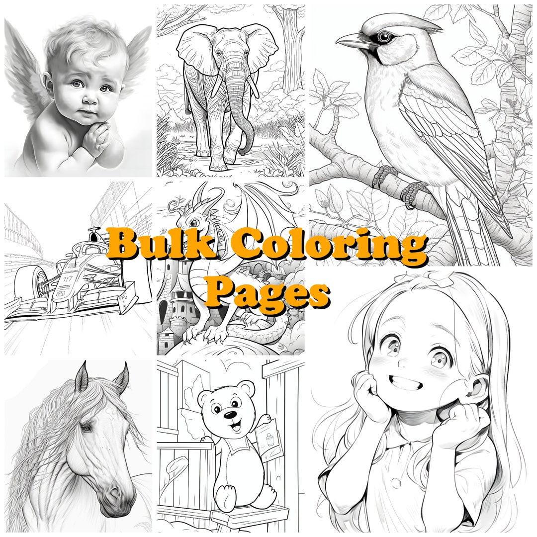 10 Coloring Page Titles for 60% Less. Bulk Order and Save! - Etsy