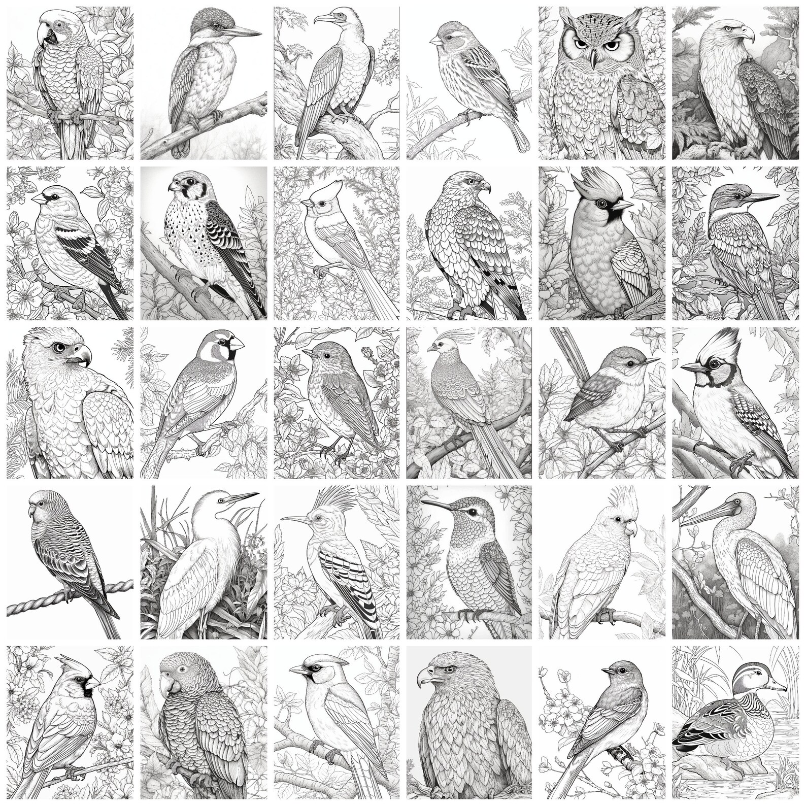 Bird Coloring Pages, Bird Coloring Sheets, Bird Art, Bird Coloring Book ...