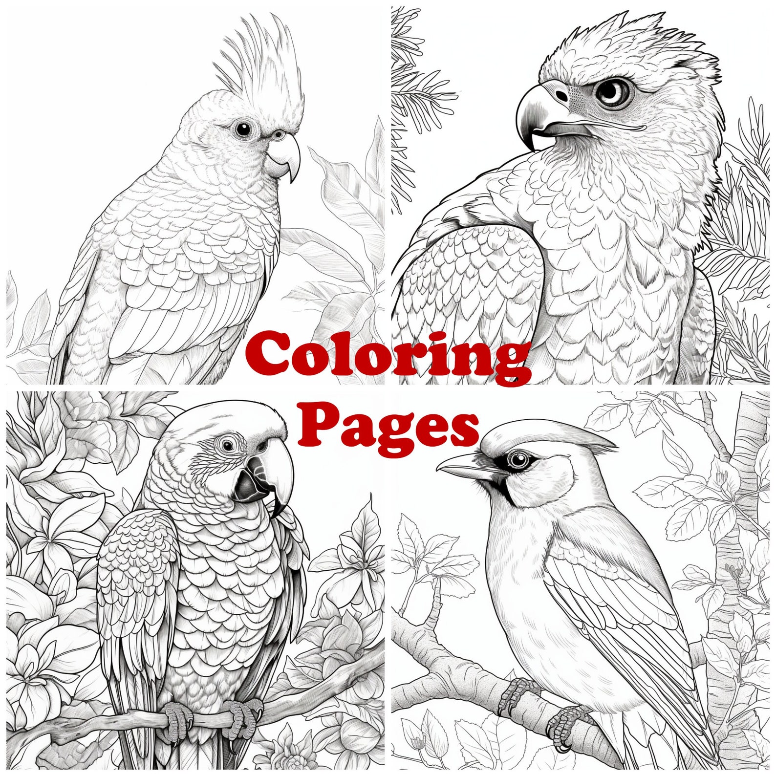 Bird Coloring Pages, Bird Coloring Sheets, Bird Art, Bird Coloring Book ...