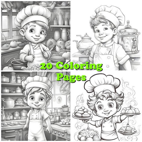 Girl Cooking Coloring Pages