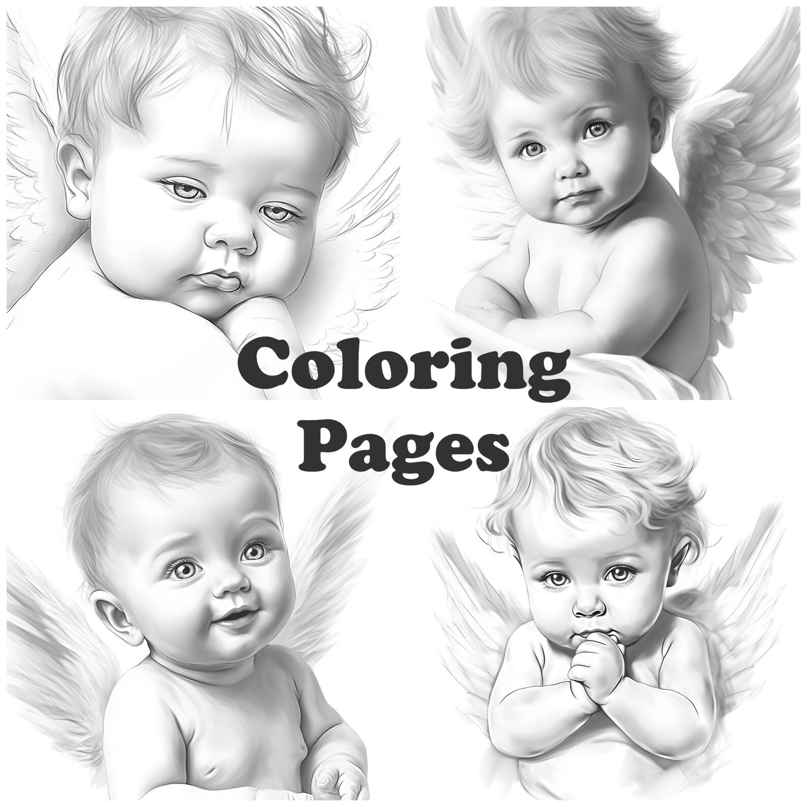 Angel Baby Coloring Pages, Angel Baby Coloring Sheets, Angel Baby ...