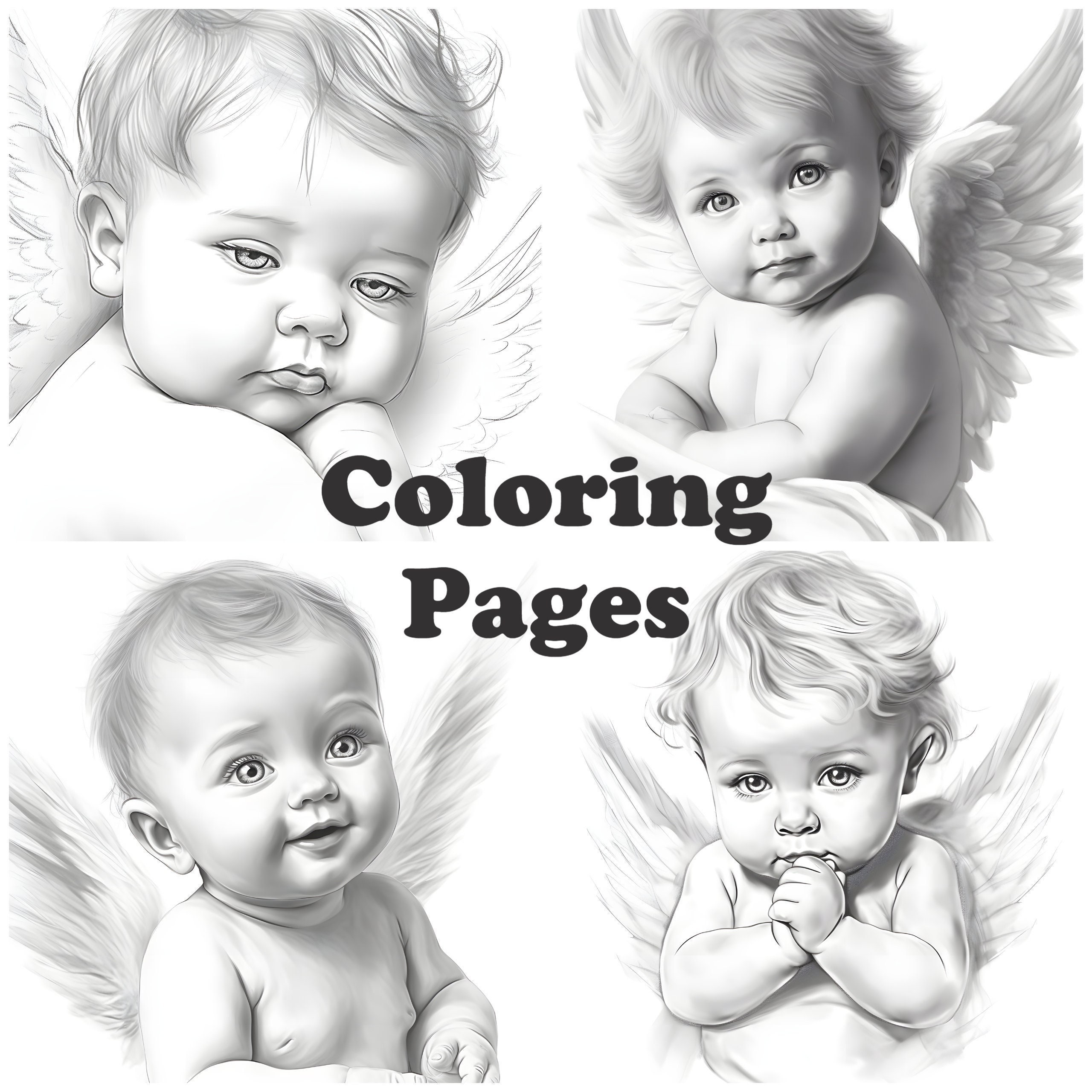 Angel Baby Coloring Pages, Angel Baby Coloring Sheets, Angel Baby ...