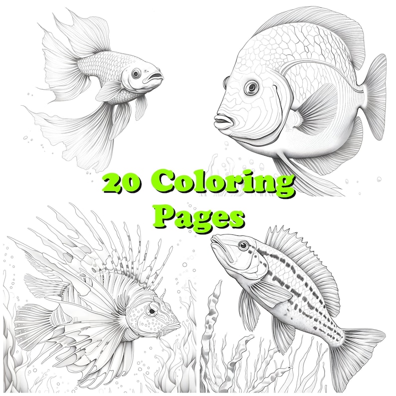 Tropical Fish Coloring Pages, Fish Coloring Sheets, Exotic, Coral Reef ...