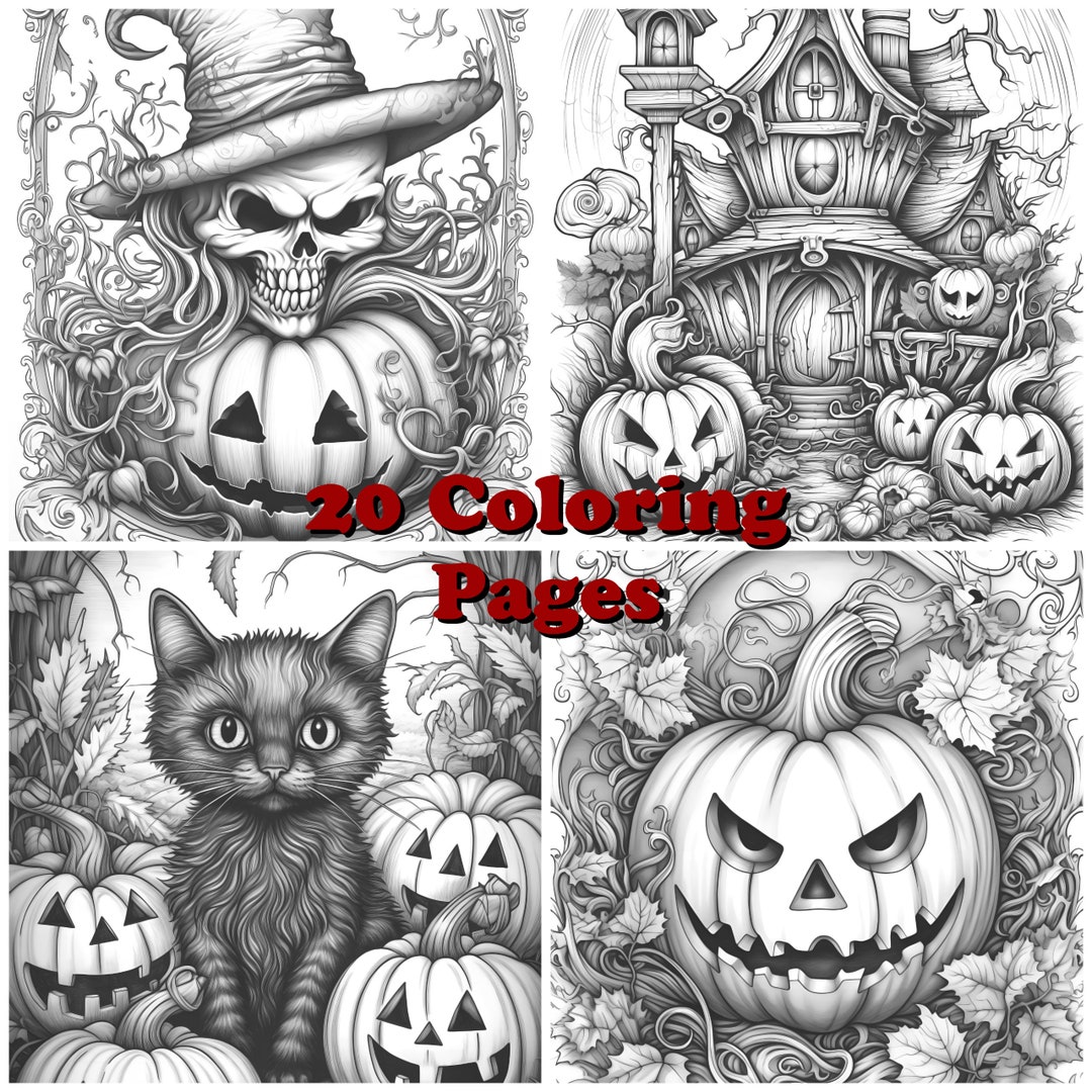 Halloween Coloring Pages, October Coloring Sheets, Hallows Eve Coloring ...