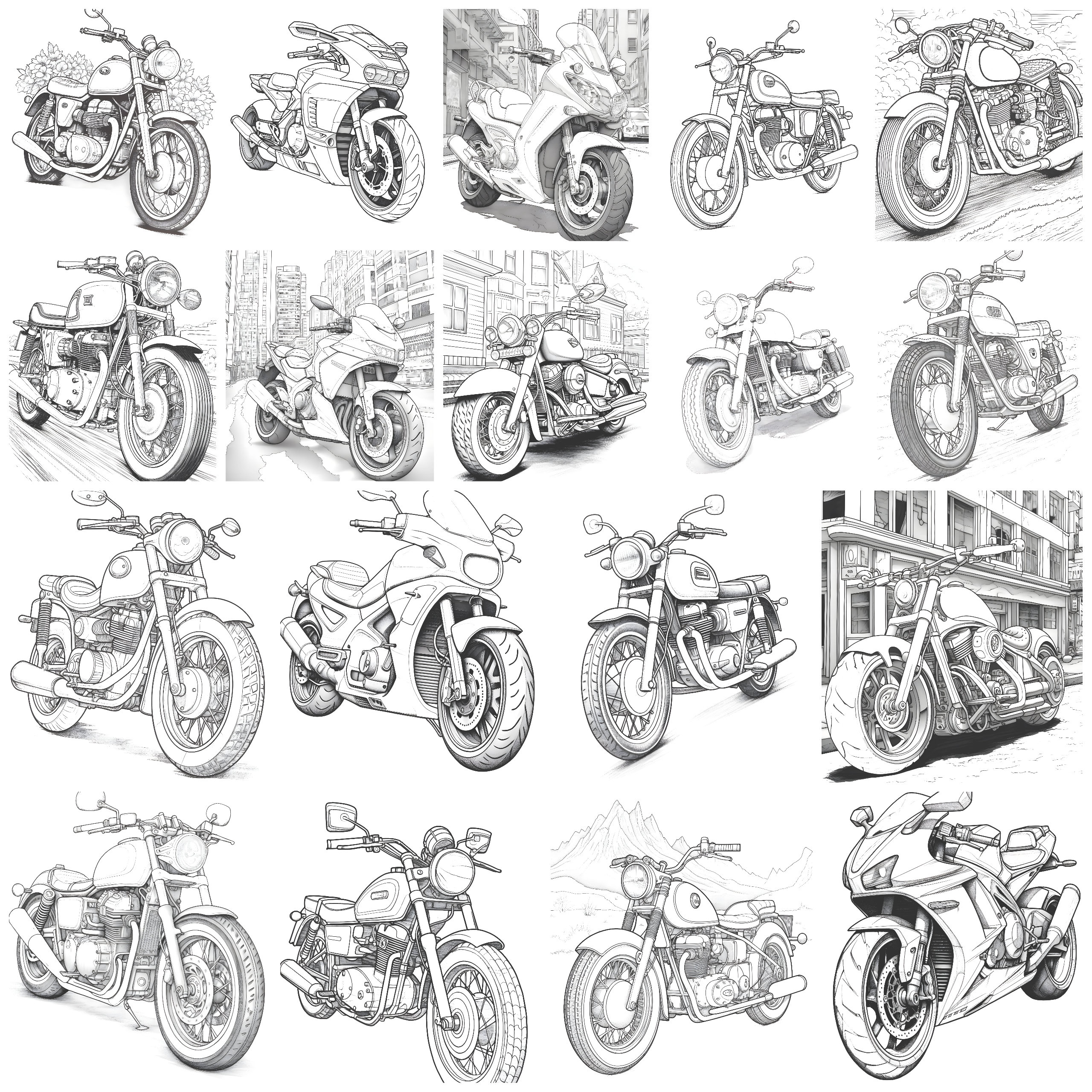 Motorcycle Coloring Pages, Motorbike Coloring Sheet, Motorcycle ...