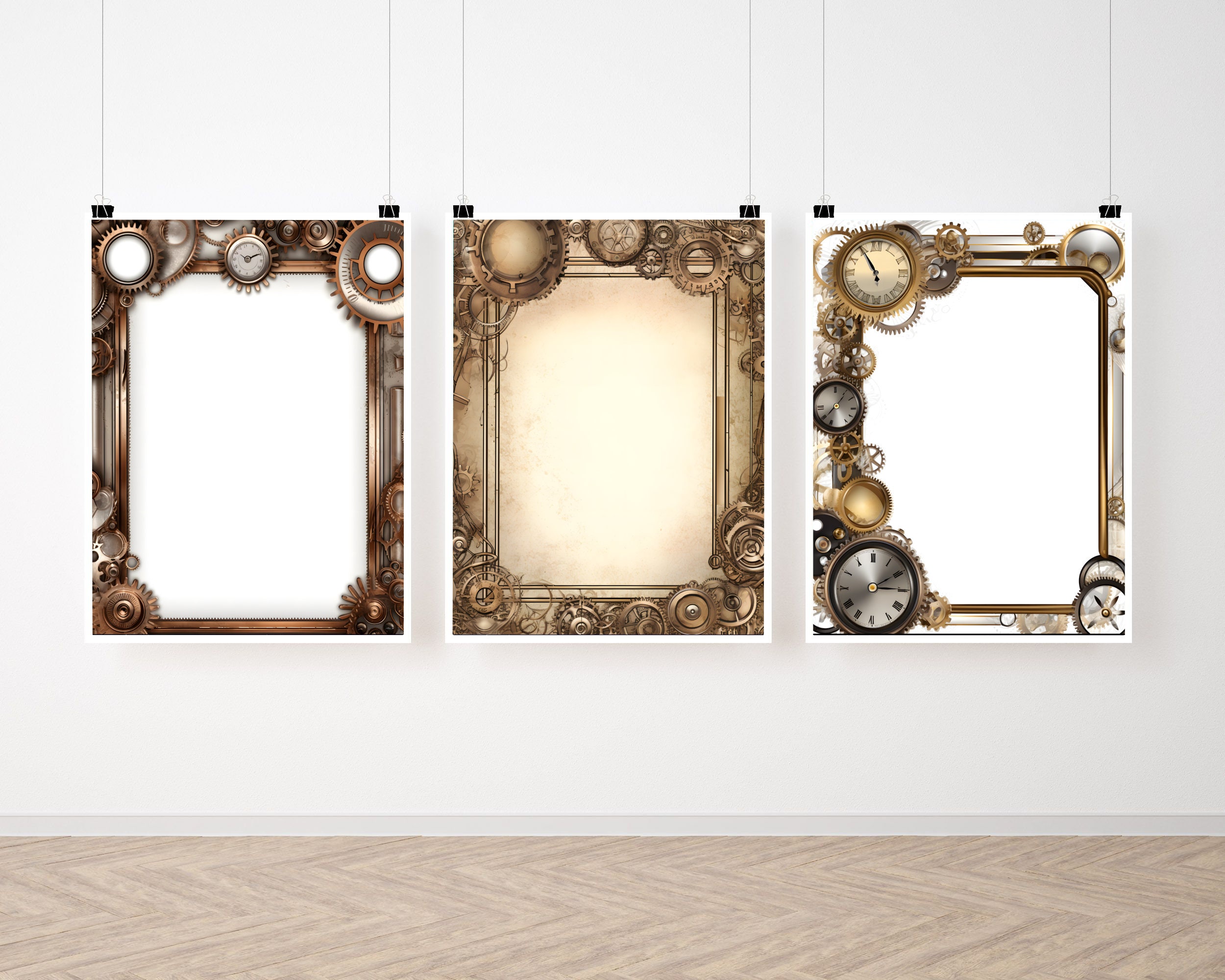 Steampunk Border Paper Collection 2 for Invitations, Functions or Art ...